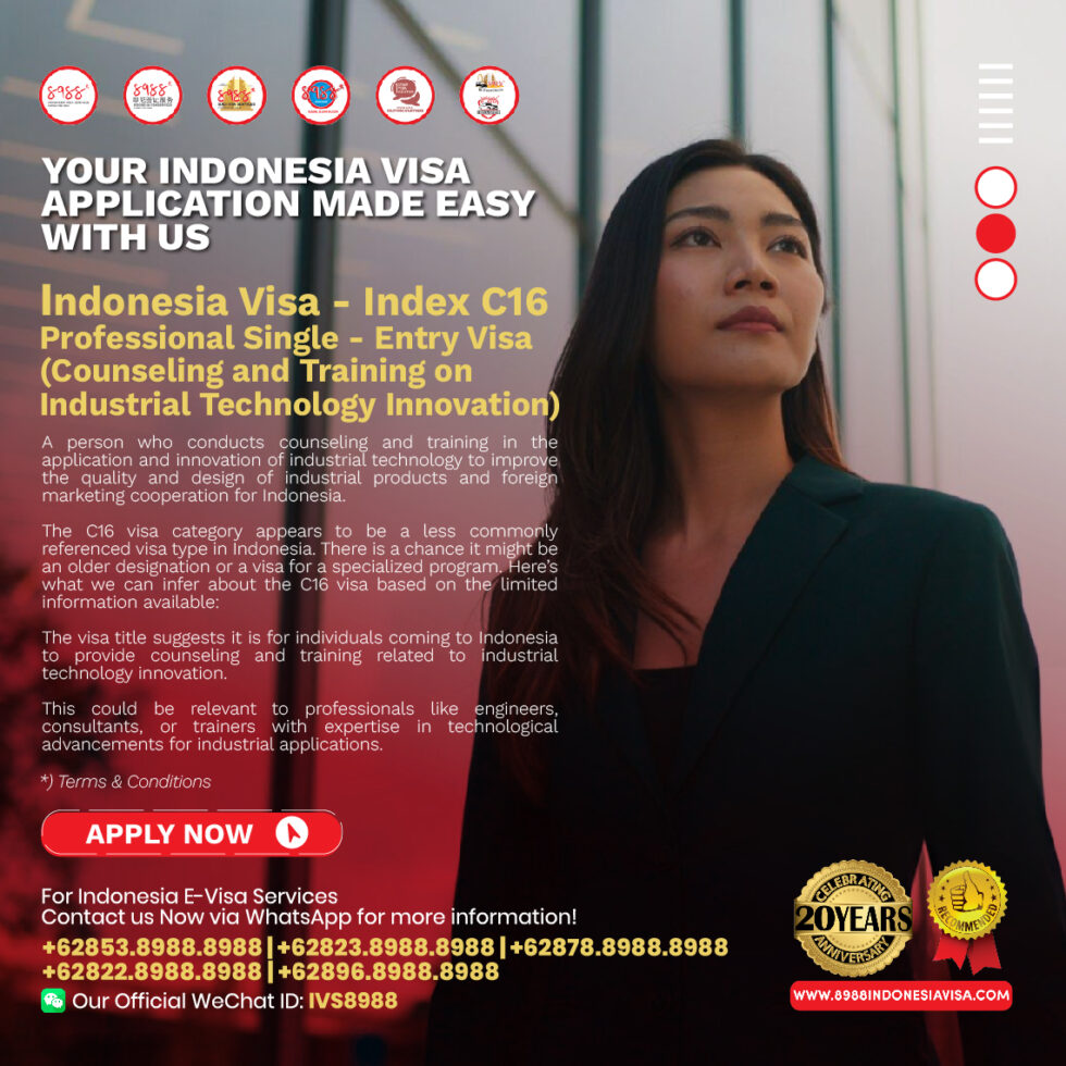 INDONESIA E-VISA C16 - 8988 Indonesia Visa Services